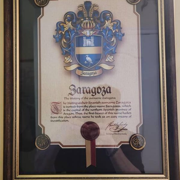 20"х15"family Surname & Coat of Arms History,designed as an Original ...
