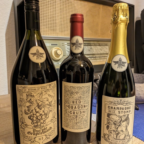 Custom Wine Labels From the Wizard of Wines - Etsy