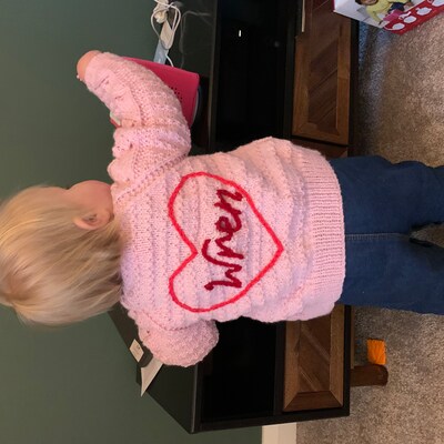 Knitted Stocking Pre Order Personalised Hand Embroidered - Etsy UK