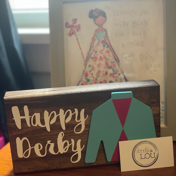 Happy Derby Sign, Kentucky Derby Sign, Jockey Sign, Kentucky Derby ...