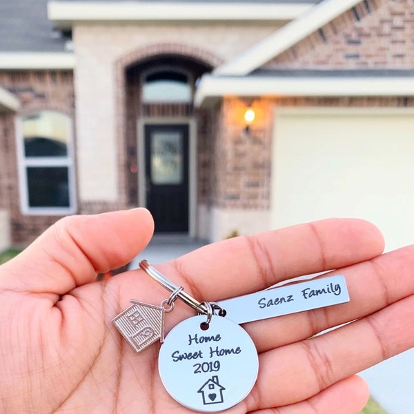 Sweet Home Keyring Housewarming Gift - New House Couple First Home Gift ...