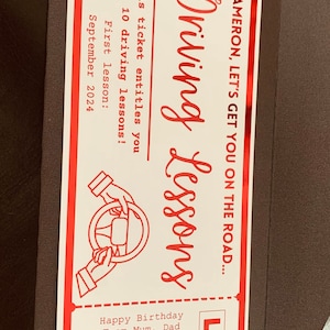 Piano Lessons, Keyboard, Music Lessons Any Personalised Foil Ticket ...