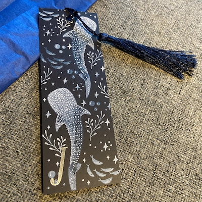 Whale Shark Bookmark Marine Life Stationery, Bookworm Gift, With or ...