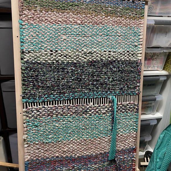 Adjustable Twining Loom for Rag Rugs, Place Mats, and Potholders. Maple ...
