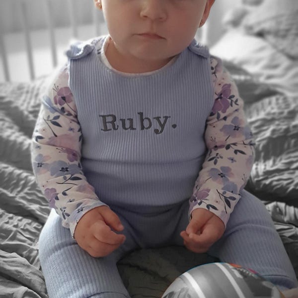 Summer Personalised Child Cotton Sets Embroidered Kids Sets ...