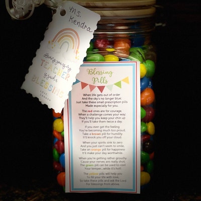INSTANT DOWNLOAD M&ms Blessing Pills Printables Tags Gifts Treats ...