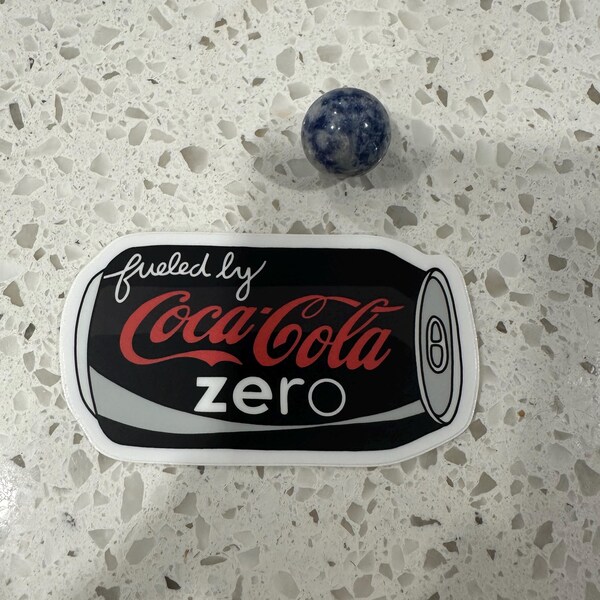 Fueled by Coke Zero Sticker | Waterproof Vinyl Sticker | Soda Sticker ...