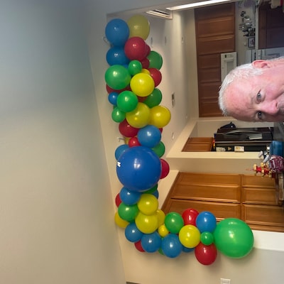 Primary Color Balloon Garland Arch Kit Uno Balloon Arch Kit Mario ...