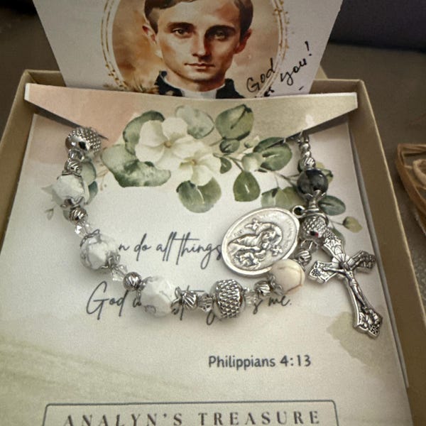 St. Raphael Archangel Chaplet, One Decade Pocket Rosary in Natural ...