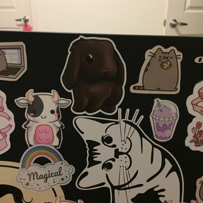 Chocolate Lop Bunny Sticker Adorable Printed Brown Lop Rabbit Vinyl ...