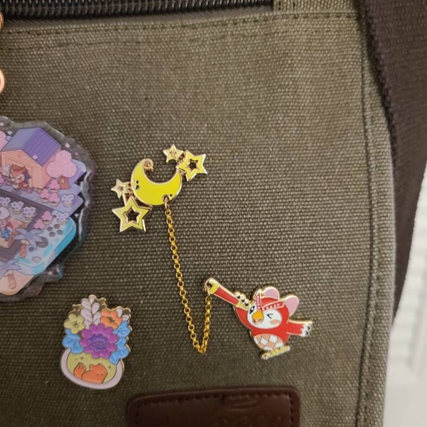 Animal Crossing Enamel Pin - Celeste Stargazer - Etsy