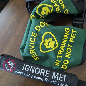 Embroidered 2x6 Patch for Working Dogs With don't Touch Sign and ignore ...