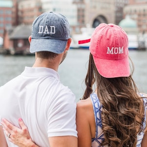 Mom & Dad EMBROIDERED Dad Hat Cap Pigment Dyed Unstructured | Etsy