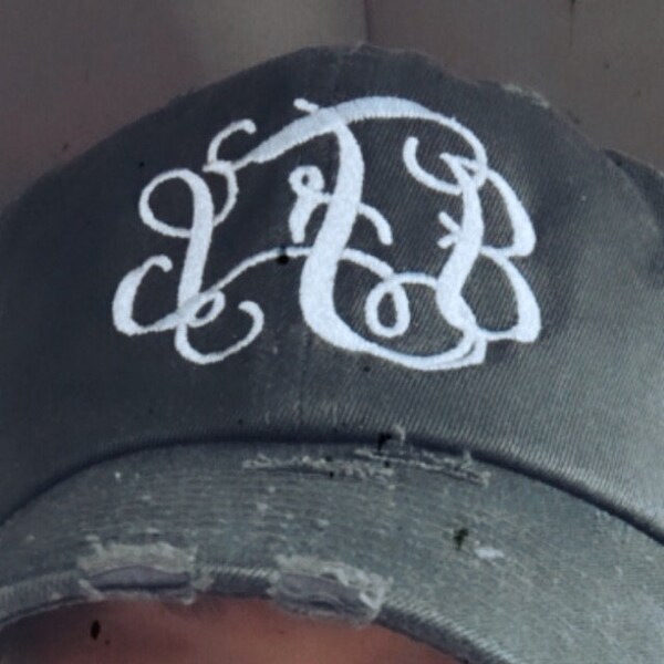 Monogram Hat | Monogrammed Hat | Personalized Hat | Ladies Monogram Hat ...