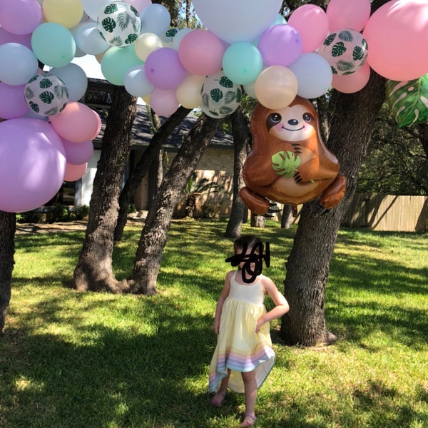Rain Forest Animals Birthday Sloth Panda Bear Tucan Frog and Monkey ...