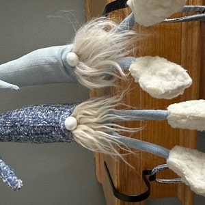 Light Gray Geometric Patterned Gnome Set Modern Geometric Gnomes ...