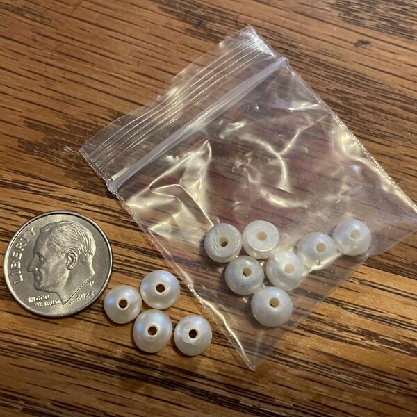 11-12mm A-AA Large Round Freshwater Pearls off Round Potato Pearl Ivory ...