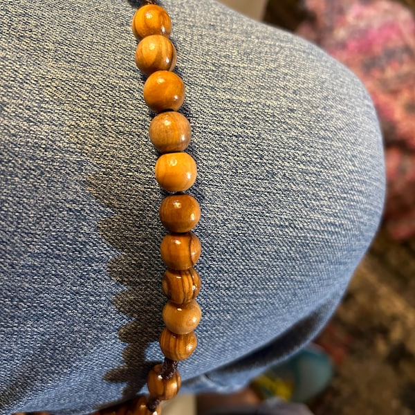 Get Two of 2.3 Comfort Cross With String, Olive Wood Cross Hand Crafted ...