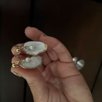 Oyster Shell Chain Necklace With Natural Pearl - Etsy