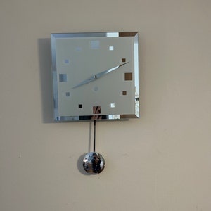 Mirror Silver Iron Roman Skeleton Wall Clock - Etsy UK