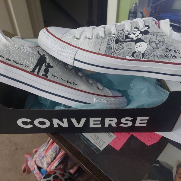 Custom Hand Painted Shoes With Toy Story Aliens Themed Converse High ...