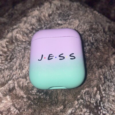 Custom Name Ombré Friends AirPod Case Personalized Name Initials ...