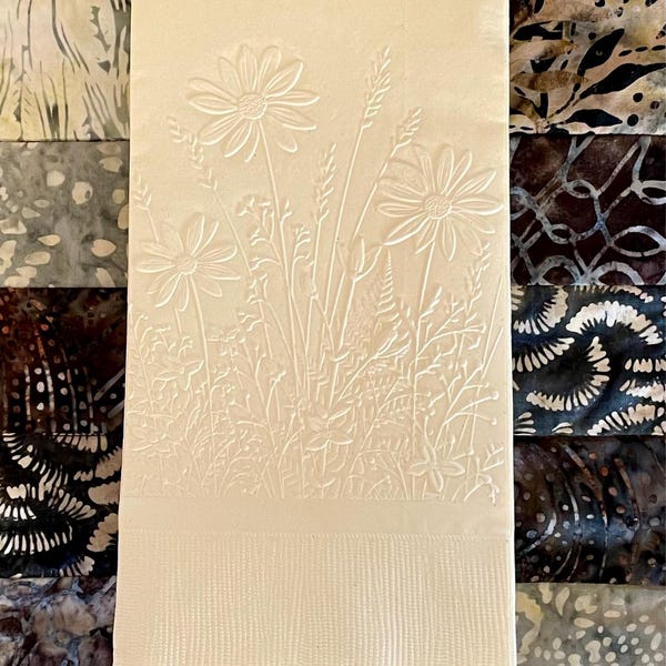 Baby Shower Napkin ~ Embossed Paper Napkins ~ Baby Girl ~ Cake ...