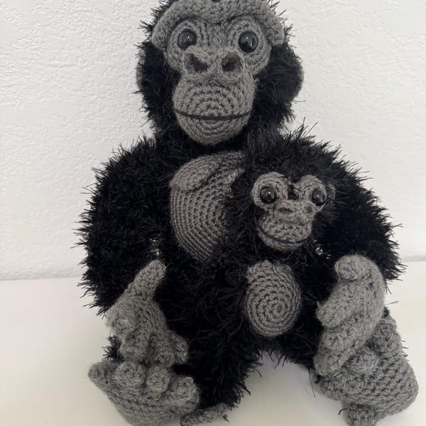 Crochet Pattern - Mayangi and Matondo, Mountain Gorillas - Amigurumi - Etsy
