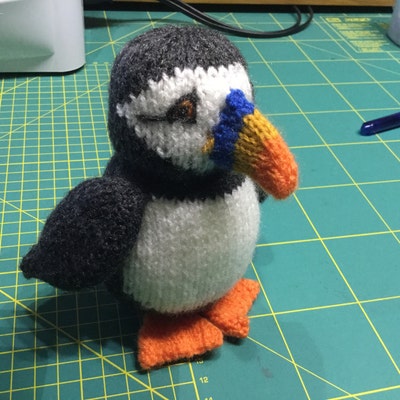 Barry the Puffin Knitting Pattern Easy Knit for Beginners - Etsy