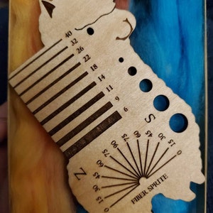 Alpaca Shaped Spinner's Multitool Spinning Control Card With Twist ...