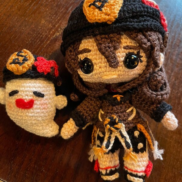 Crochet PDF Pattern: "hu Tao & Boo Tao" Chibi Amigurumi - Etsy