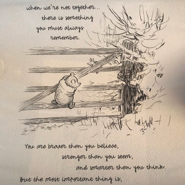 Winnie the Pooh Quote Print: Classic Vintage Style Illustration - Etsy