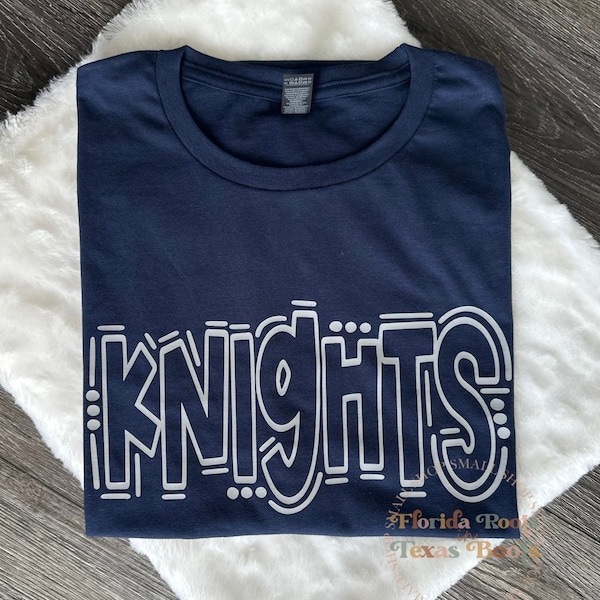 KNIGHTS - Doodle Letters Transparent Background - Sublimation PNG and ...