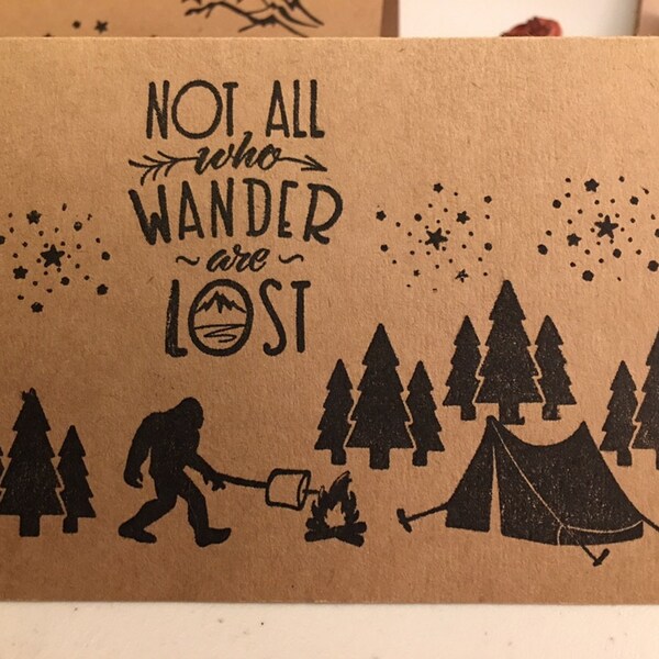 Camping Rubber Stamp Sheet - 8 1/2" X 11" Outdoor Adventure - Explore ...