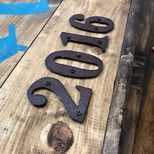 3 Tin Numbers / 3 Metal Numbers / Rusty Tin Numbers / Vintage Tin Clock ...