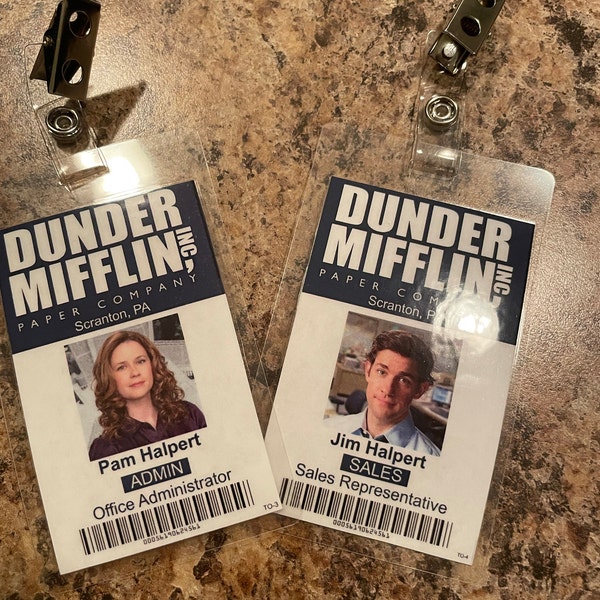 The Office Pam Halpert Beesly Dunder Mifflin ID Badge Cosplay Costume ...