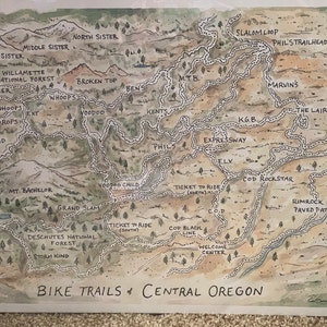 Central Oregon Map | Etsy