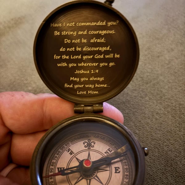 Personalized Working Compass, Custom Engraved Compass, Silver Handmade ...