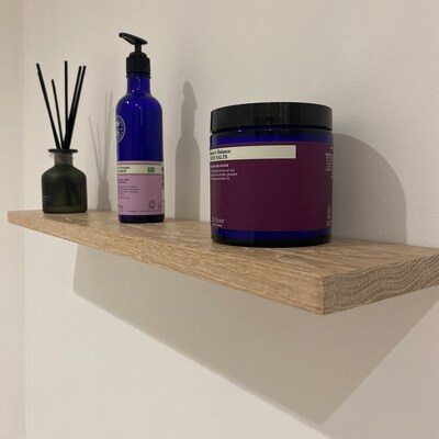 Oak Floating Shelf Neptune Isoguard Chalked 13cm - Etsy UK