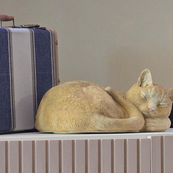 Cat Urn With Personalization *cremation Pet Urn *tabby Cat Funeral ...