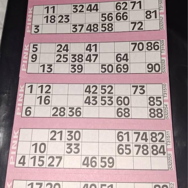 300 Bingo Game Single Ticket Card Flyer Pads Book 50 Sheet Security ...