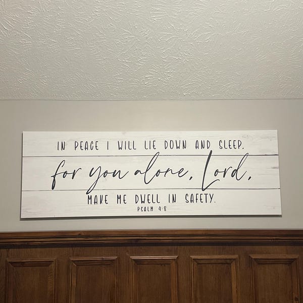 Shhh... No Wake Zone Sign Rustic Canvas Print Shown in Coast Blue 60x20 ...