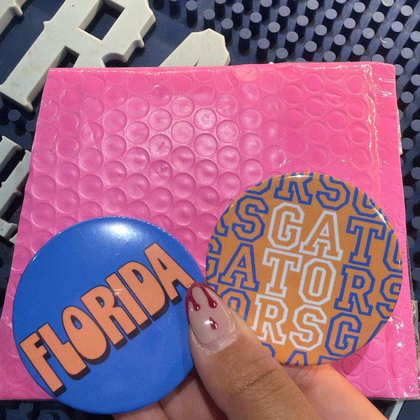 Custom College University Game Day Buttons Ucf Fau Uf and More - Etsy