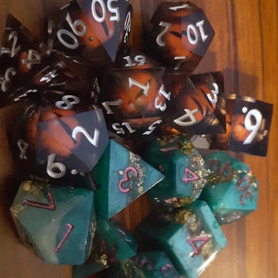 Metal Dice / Ice Storm / Dnd Dice Metal / Blue Luminance - Etsy