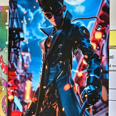 The Valiant Ronin Japanese Wall Art Samurai Wanderer Portrait Poster ...