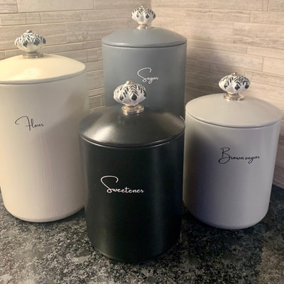 Canister Decals, Canister Labels, Jar Labels, Custom Name Sticker ...