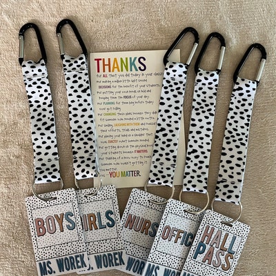 Boho Vibes Theme Classroom Hall Passes for Teachers, Personalized, Set ...