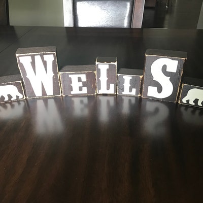 PERSONALIZED LETTER BLOCKS Baby Shower Gift Dallas Cowboys Stars Custom ...