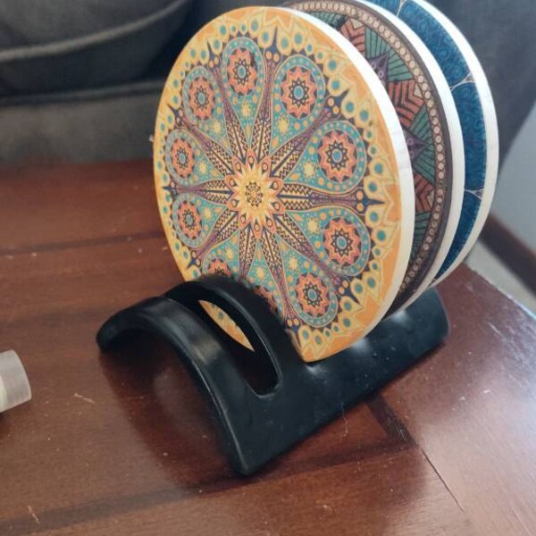 Coaster Set Holder - Holds 4 Coasters - Made in USA - Etsy