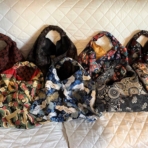 Small Japanese Folded Bag | PDF Sewing Pattern With Tutorial | Instant ...